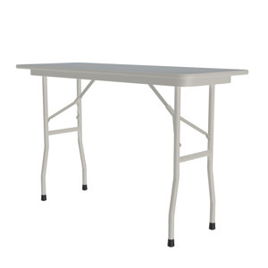 Correll, Inc. Correll 18x48 Commercial Folding Table, Gray Granite Thermal Fused Laminate Top ...